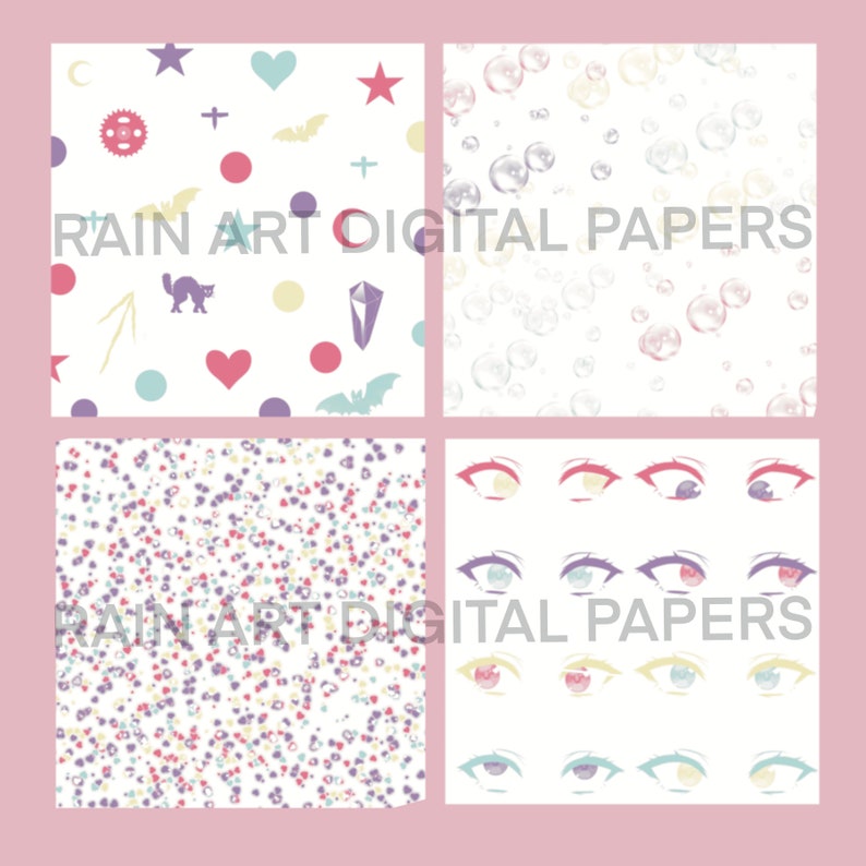 16 Pastel Color Texture Digital Papers, Commercial Use Instant Download ...