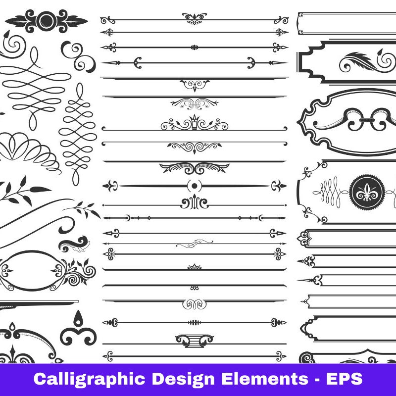 Calligraphy Borders - Etsy