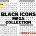 Black Icons Mega Collection 3000 Icons EPS JPG Icon Bundle Pack Instant ...