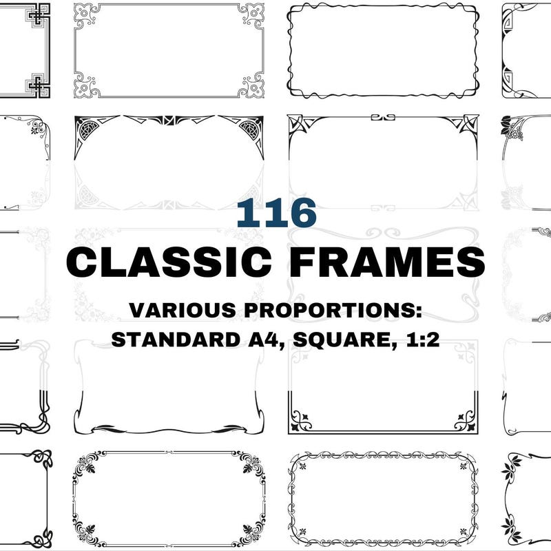 Stylish Border Png - Etsy