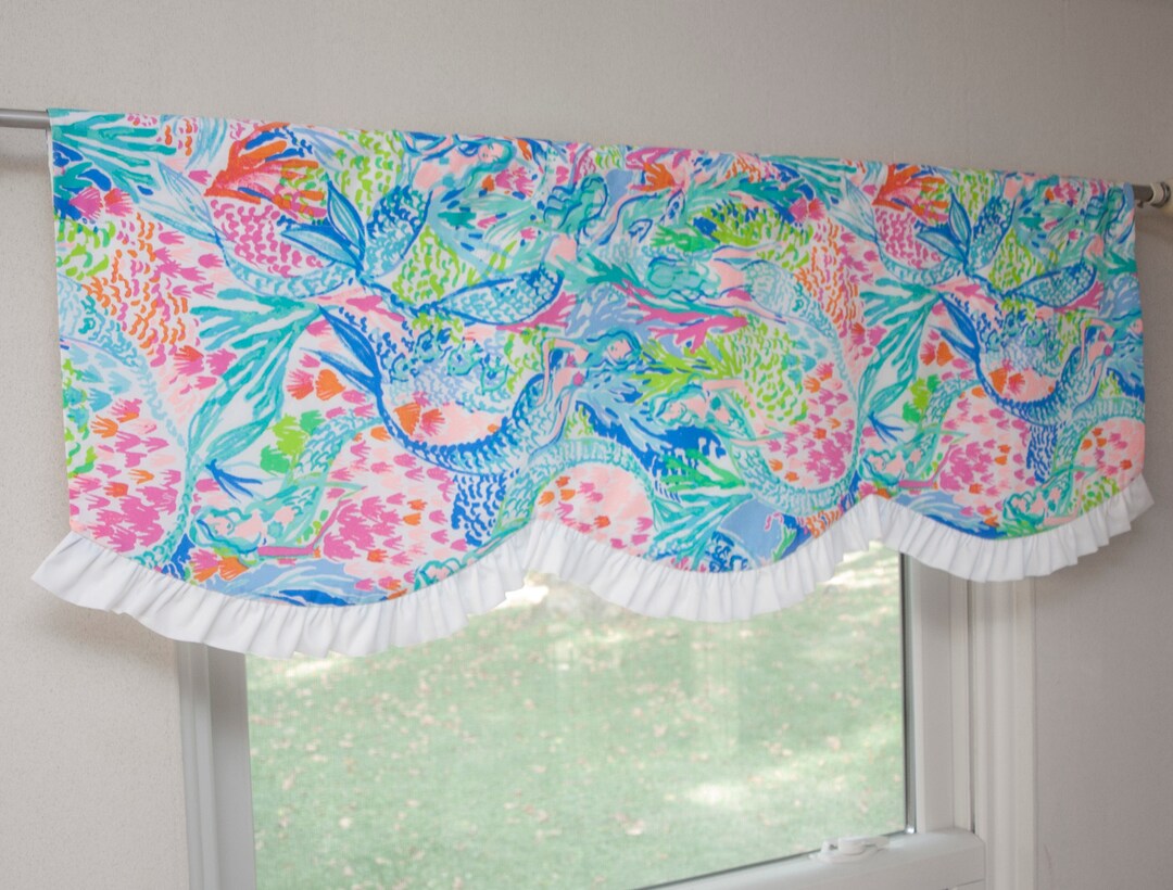 Lined Window Valance - Home Décor, Kids Room Valance, Dorm Room Valance ...