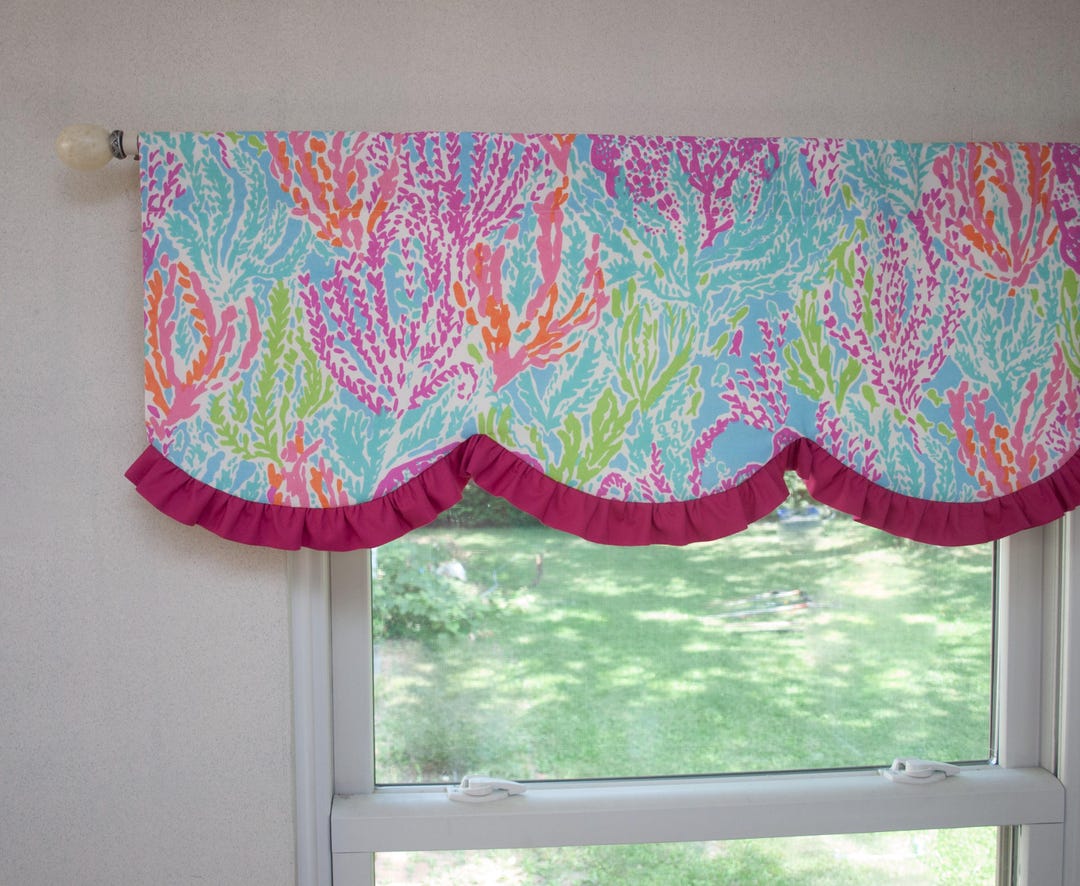 Lined Window Valance - Home Décor, Kids Room Valance, Dorm Room Valance ...