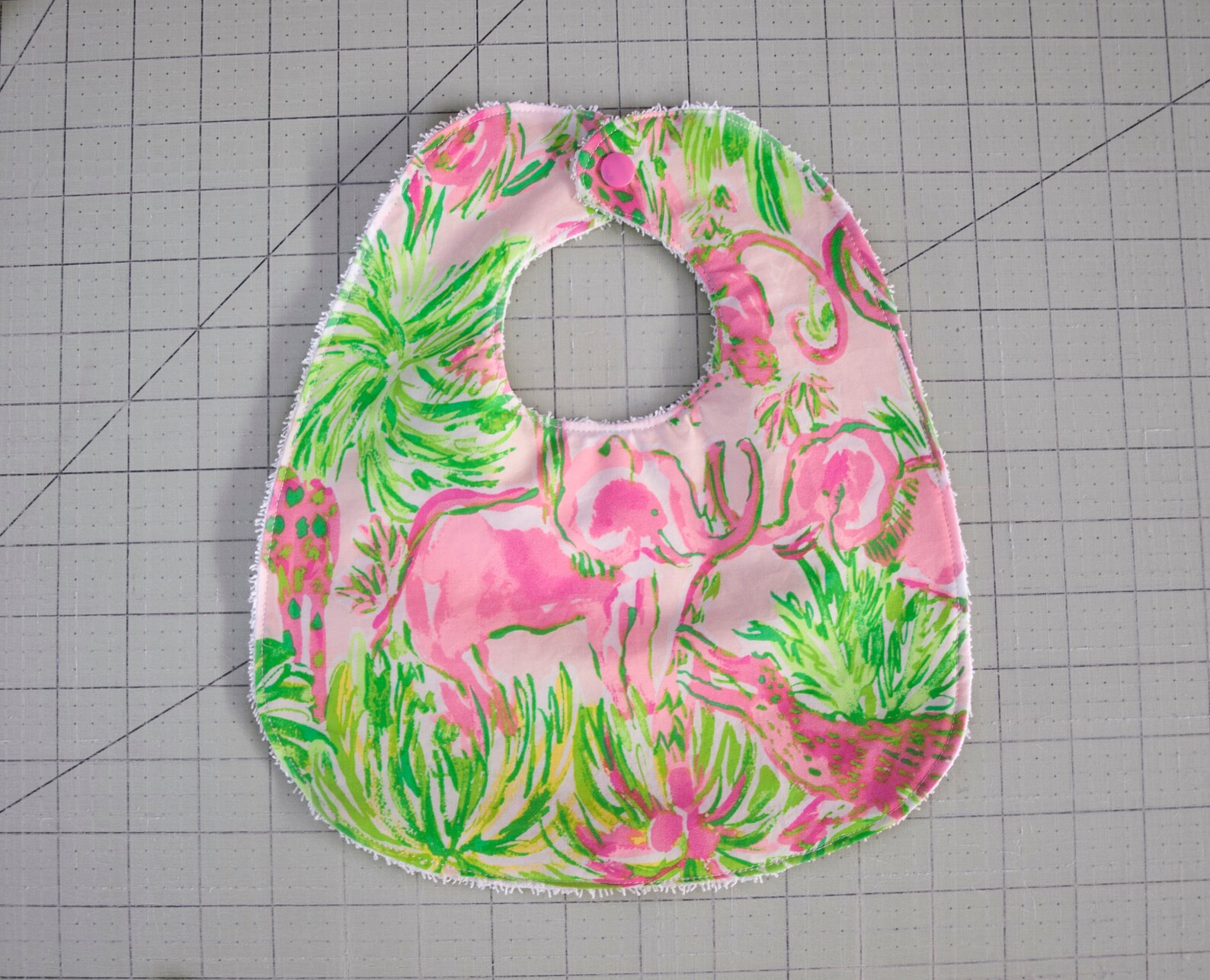 Quality Baby Bib - Mermaid Elephants Pineapples Pink Orchids Pink ...