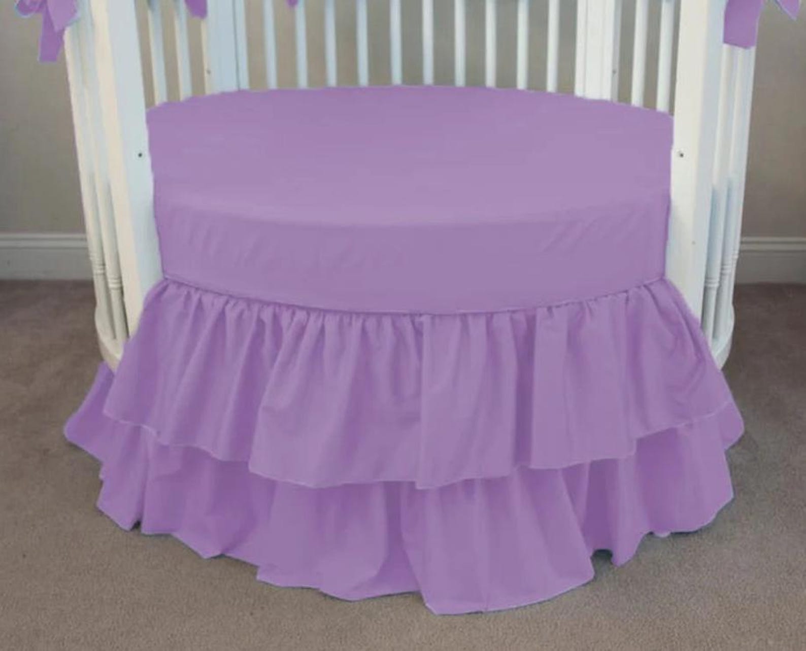 Round Crib Bedding - Chic Classic Baby Baby Girl Crib Bedding - Pink ...