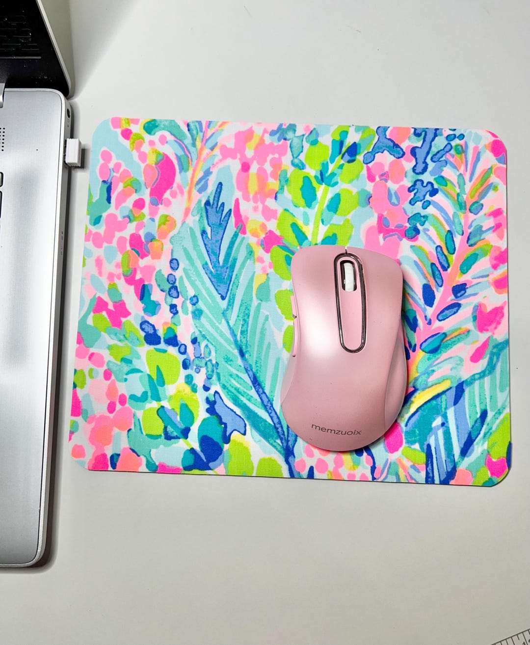 Mouse Pad Made With Authentic Fabric - Tropical Palm Beach Personalized ...