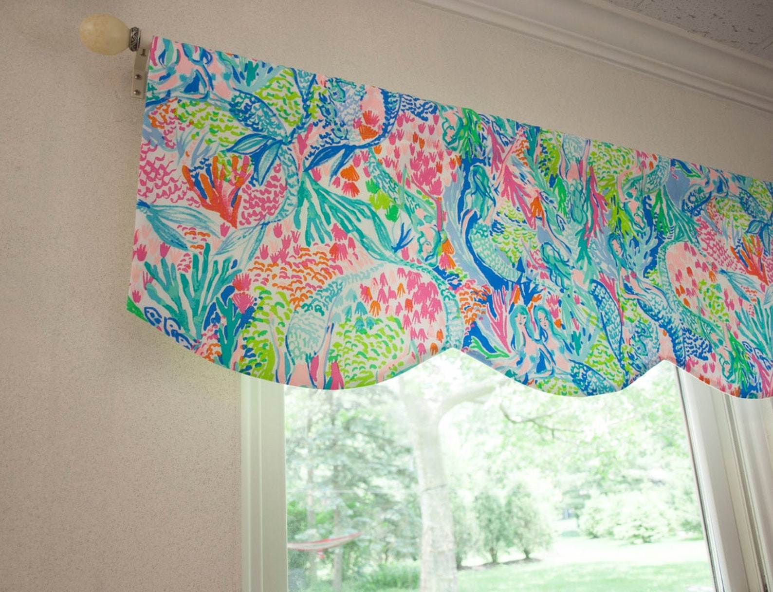 Lined Window Valance - Made From Designer Fabric, Home Décor, Nursery ...