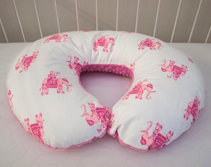 Nursing Pillow Cover Breastfeeding Pillow Cover Pink Elephants Feeding ...