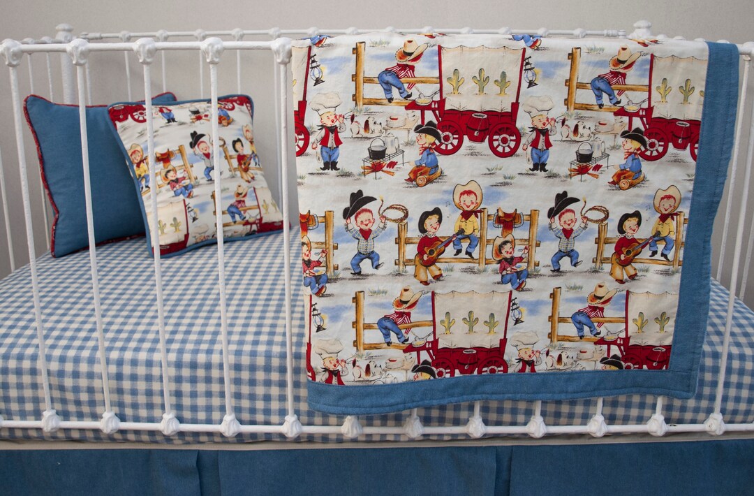 Baby Boy, Toddler Bedding - Crib Skirt, Blanket, Pillow Covers, Western ...