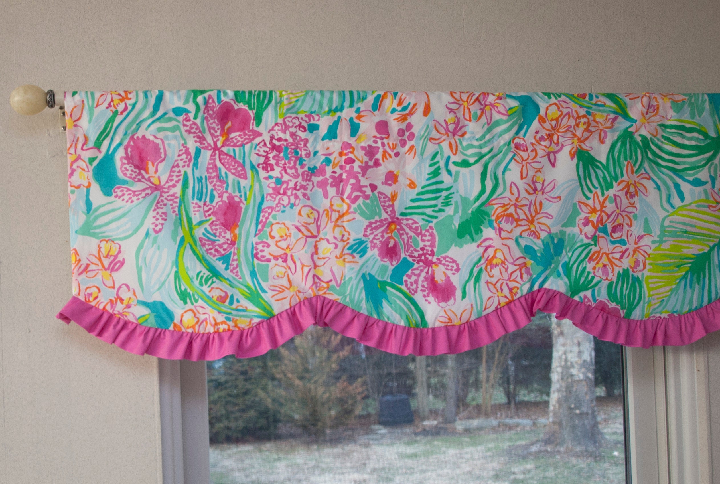 Lined Window Valance - Home Décor, Kids Room Valance, Dorm Room Valance ...