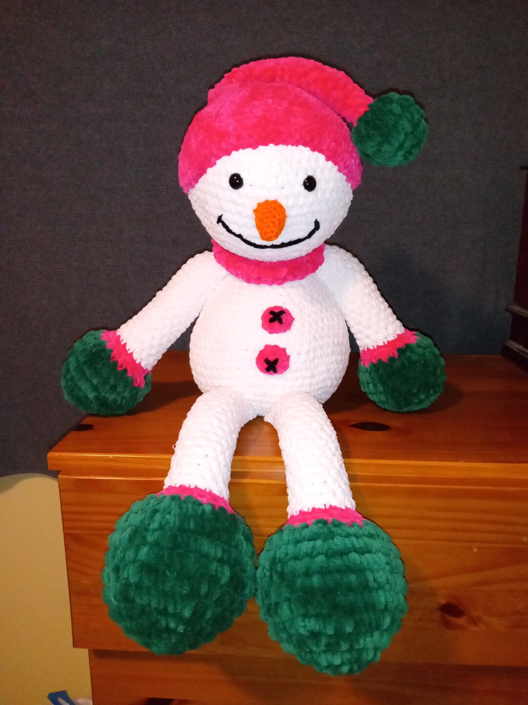 Snowman Plushie, Crochet Snowman - Etsy