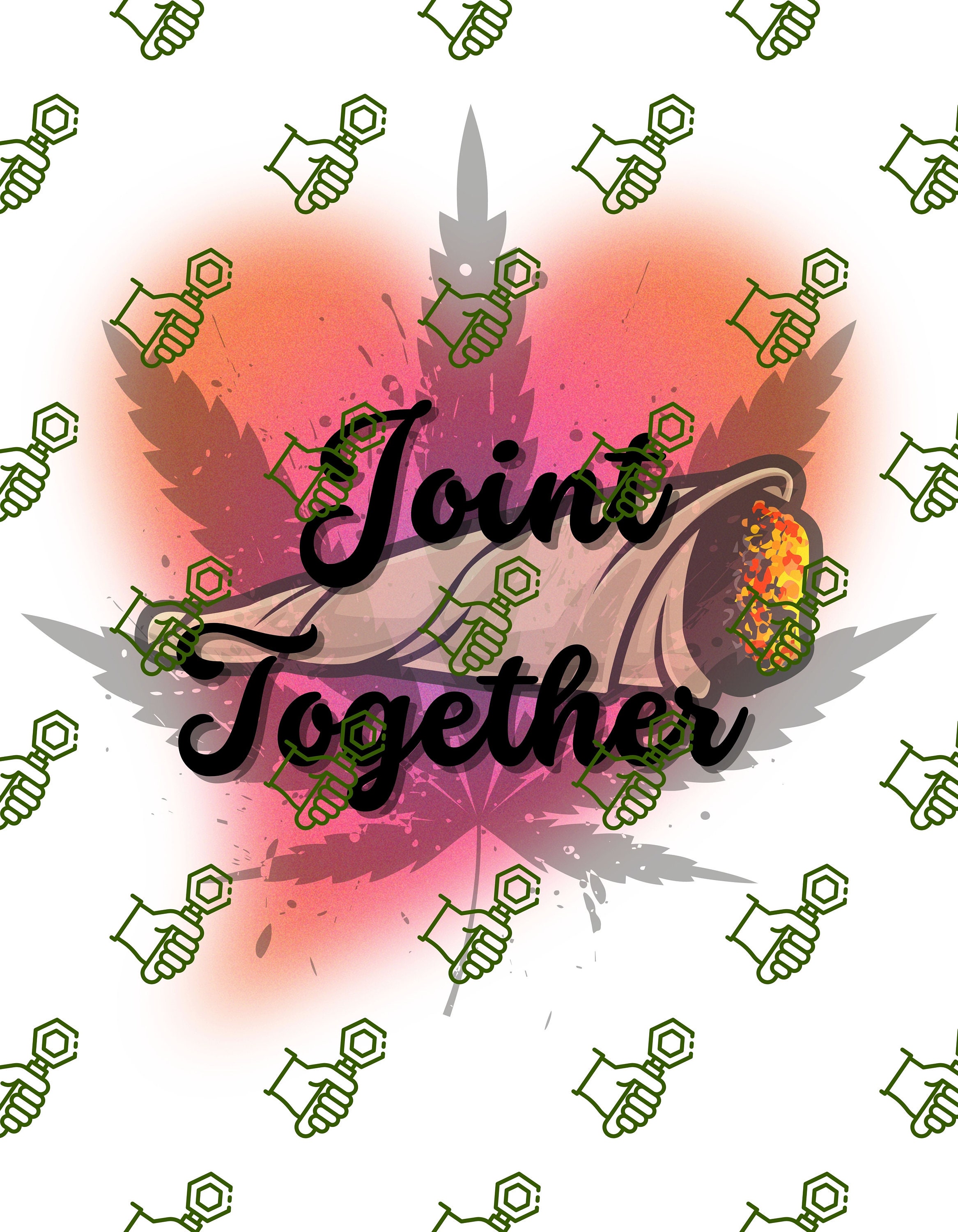 Joint Together Weed Pun Valentine SVG PNG 420 Valentines - Etsy