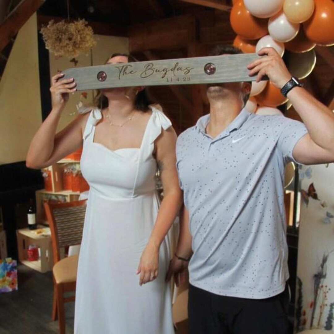 Custom Shot Ski Board for Weddings, Couple Shotski Wedding Shot Board ...