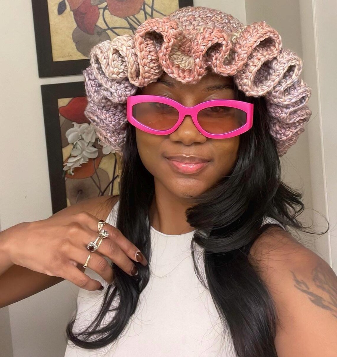 Beginner Crochet Ruffle Hat Pattern - Etsy