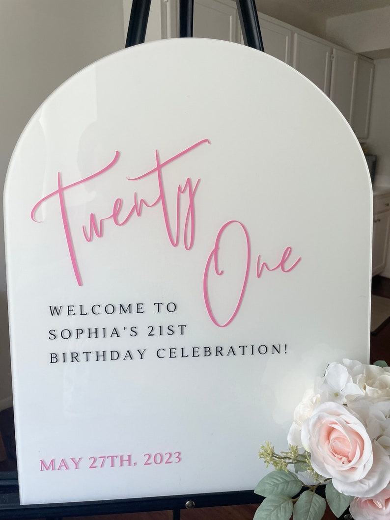 Arch Wedding Signs Acrylic Birthday Sign Welcome Wedding Sign, Bridal ...
