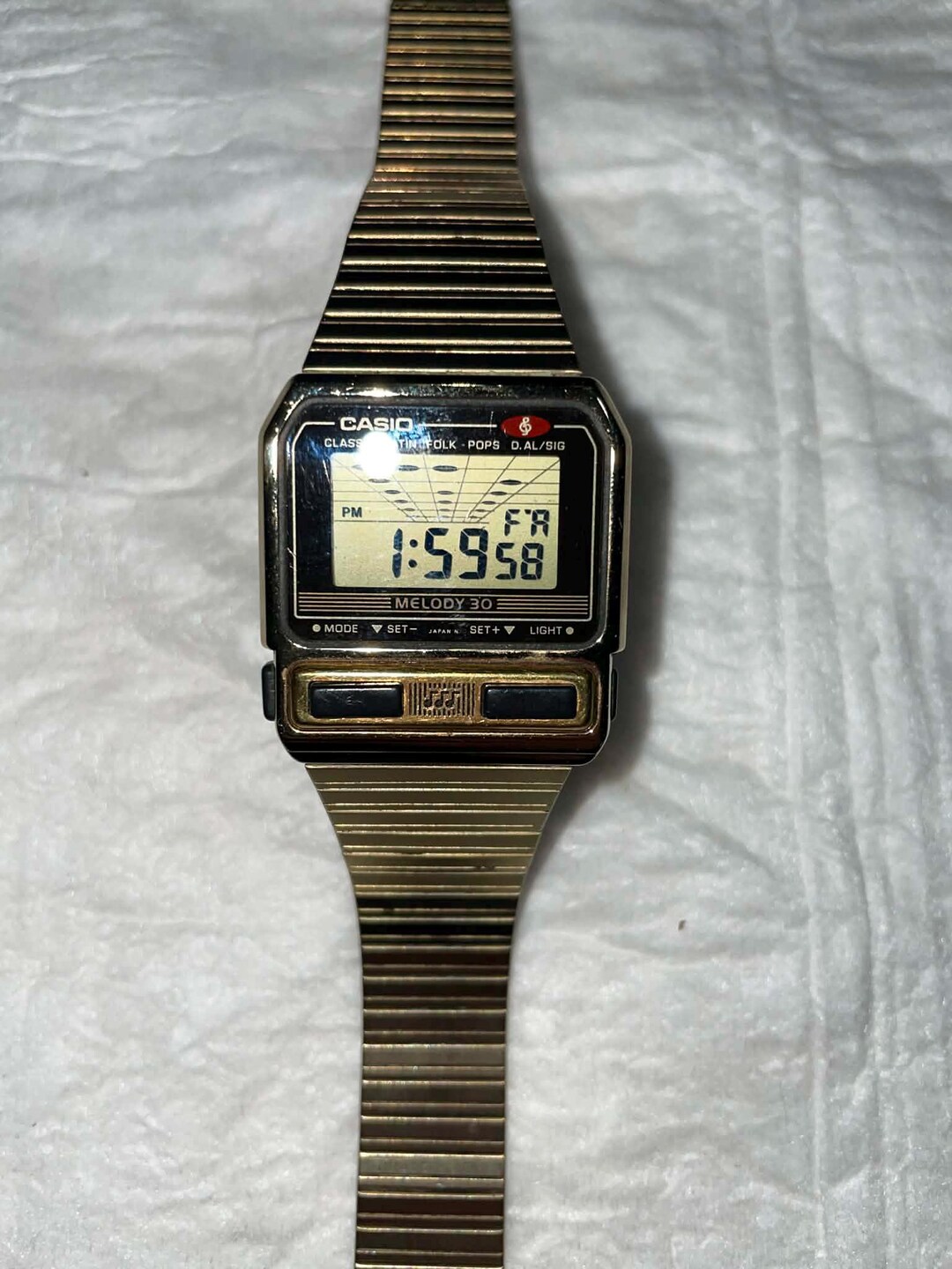 Rare Vintage Casio Melody 30 M-301G Men’s Digital Alarm Watch Mod. 472 ...