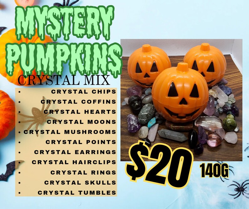 Halloween Crystal Scoops Cauldrons, Boxes & Pumpkins - Etsy