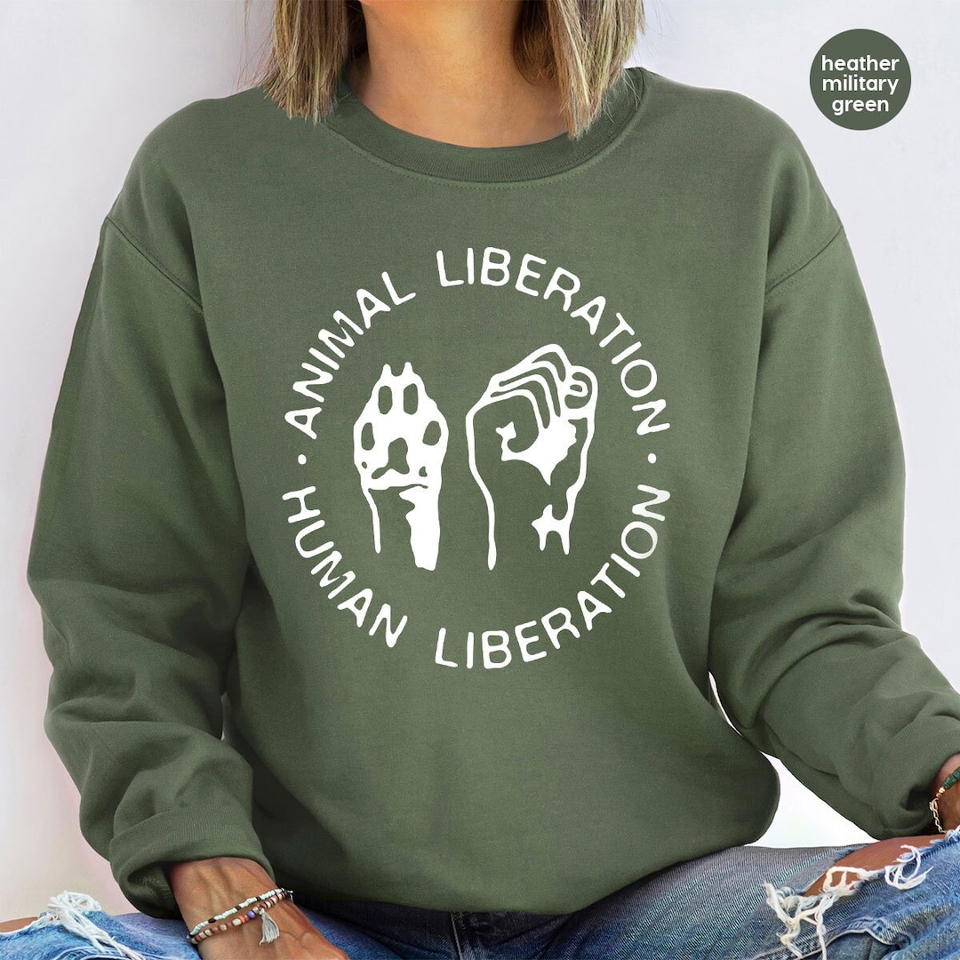 Animal Rescue Sweatshirt, Animal Rights Long Sleeve T-shirt, Vegan ...