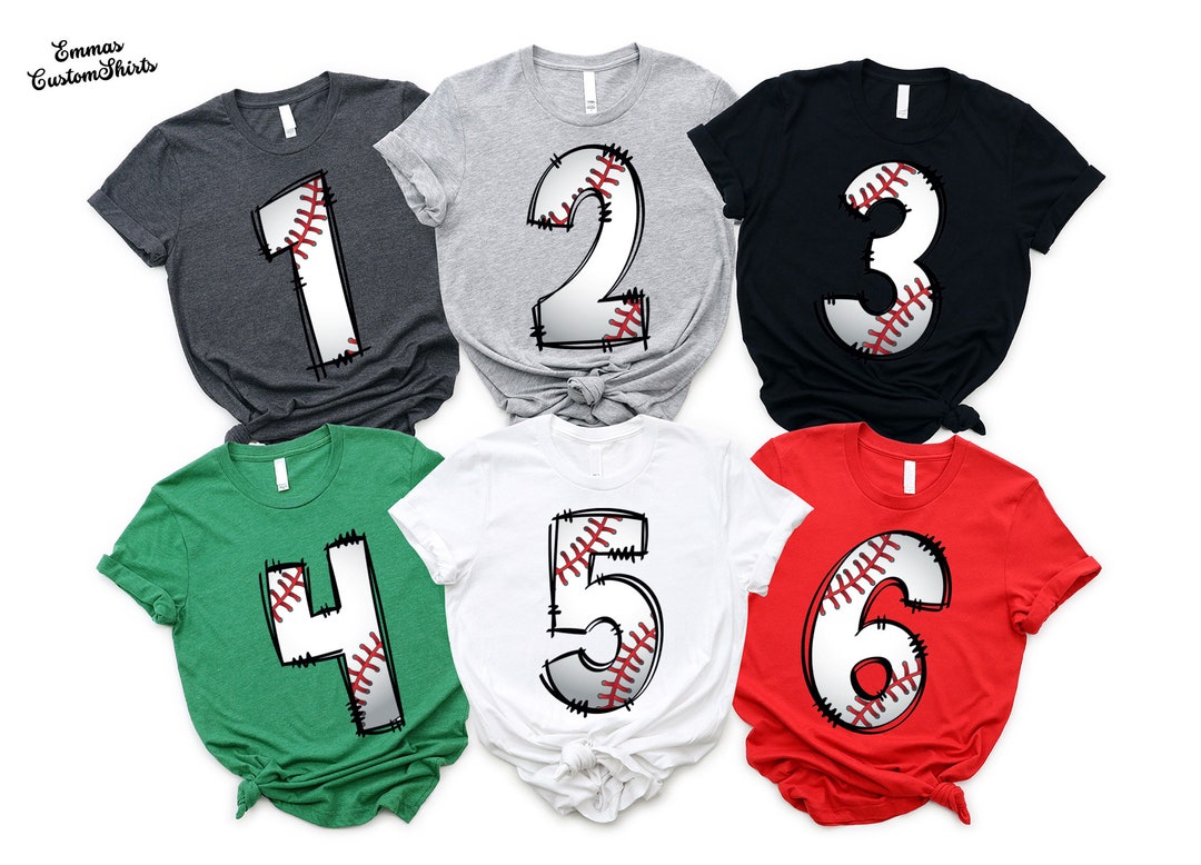 Baseball Numbers Shirt, Custom Baseball Tshirt, Personalized Baseball ...
