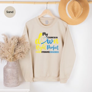 Down Syndrome Shirt, Down Right Perfect Grandson, Grandpa WDSD Tshirt ...