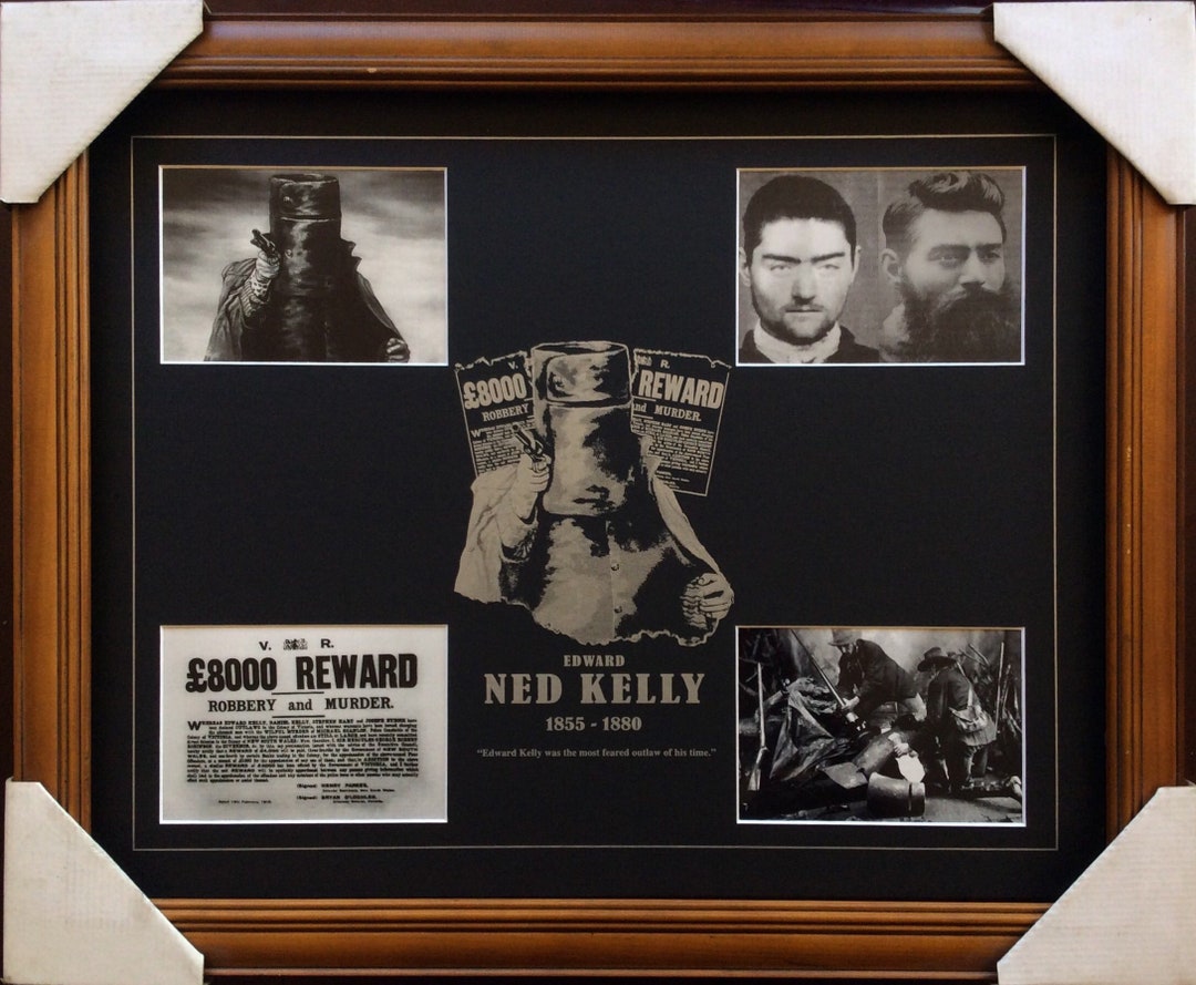 Edward Ned Kelly Memorabilia Framed - Etsy Australia