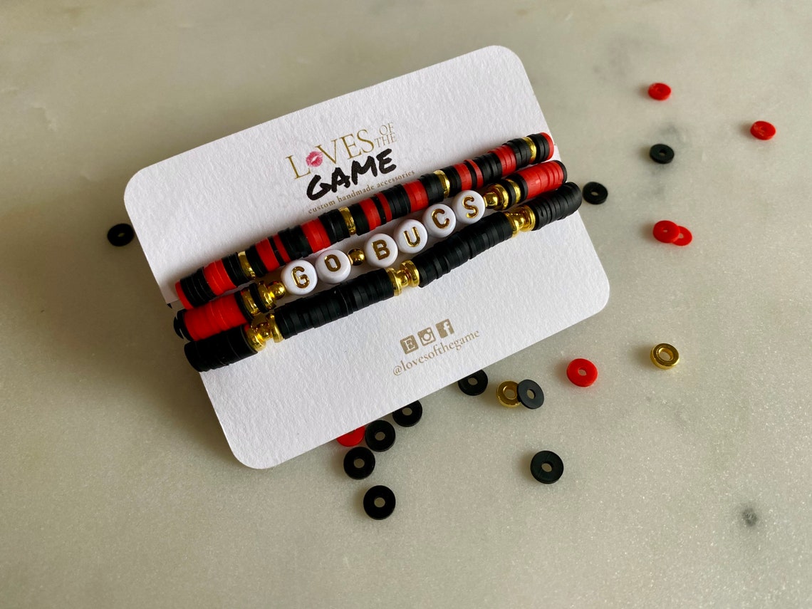 Personalized Sports Team Bracelet for Game Day GOGO Set - Etsy