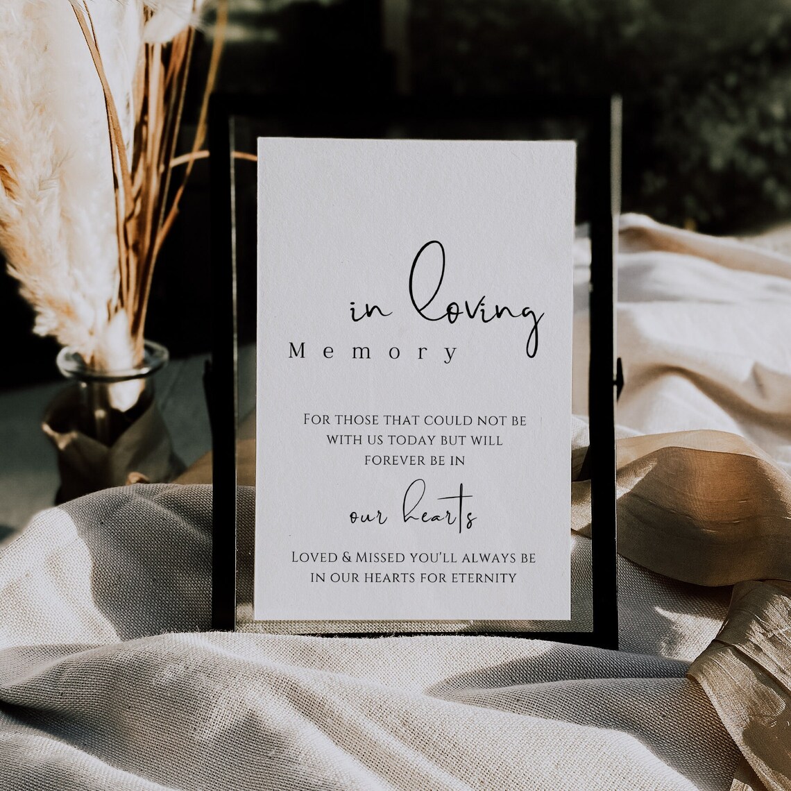 In Memory Sign Template, in Loving Memory Sign, in Memory Funeral Sign ...