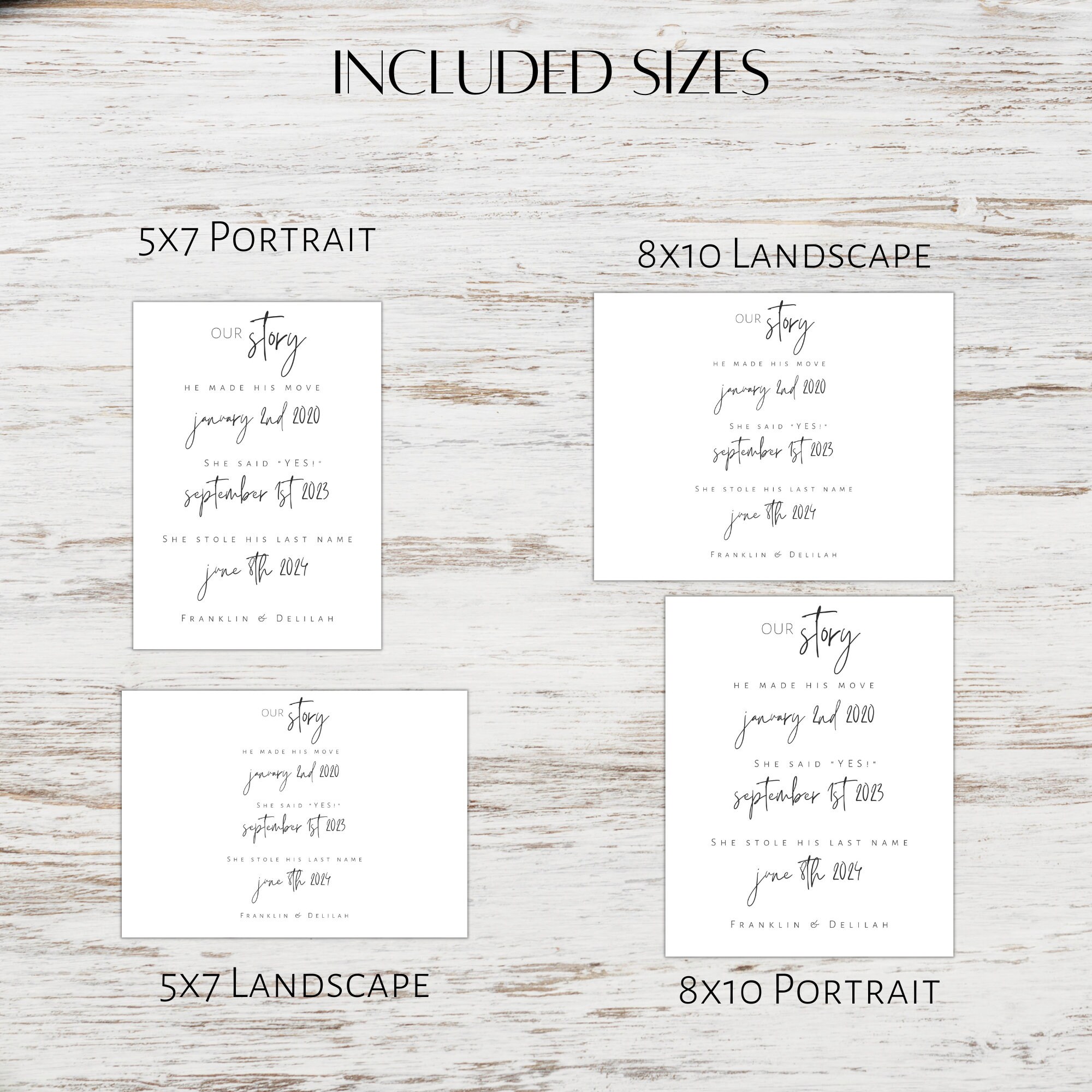 Our Love Story Sign Special Dates Sign Template Important - Etsy