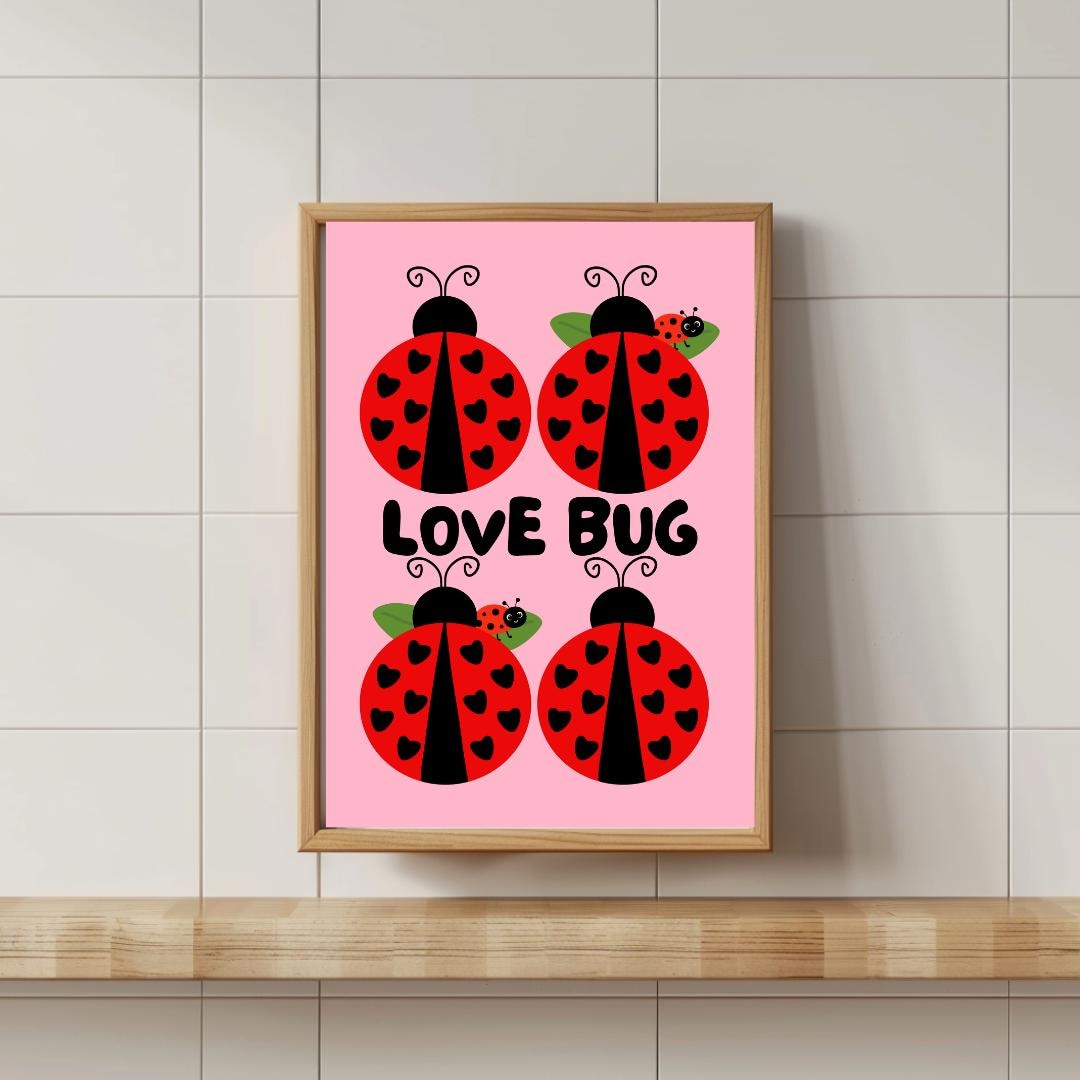Lady Bird Art Print, Kids Art, Nursery Art, Kitchen & Home Art Prints ...