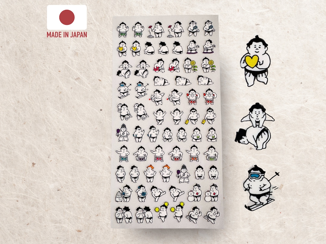 Active Sumo Fun! Sticker Sheet - Japanese Stationery for Planners - Etsy