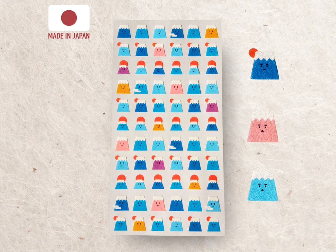 Mt. Fuji Washi Sticker Sheet - Kawaii Japan for Journals & Planners - Etsy