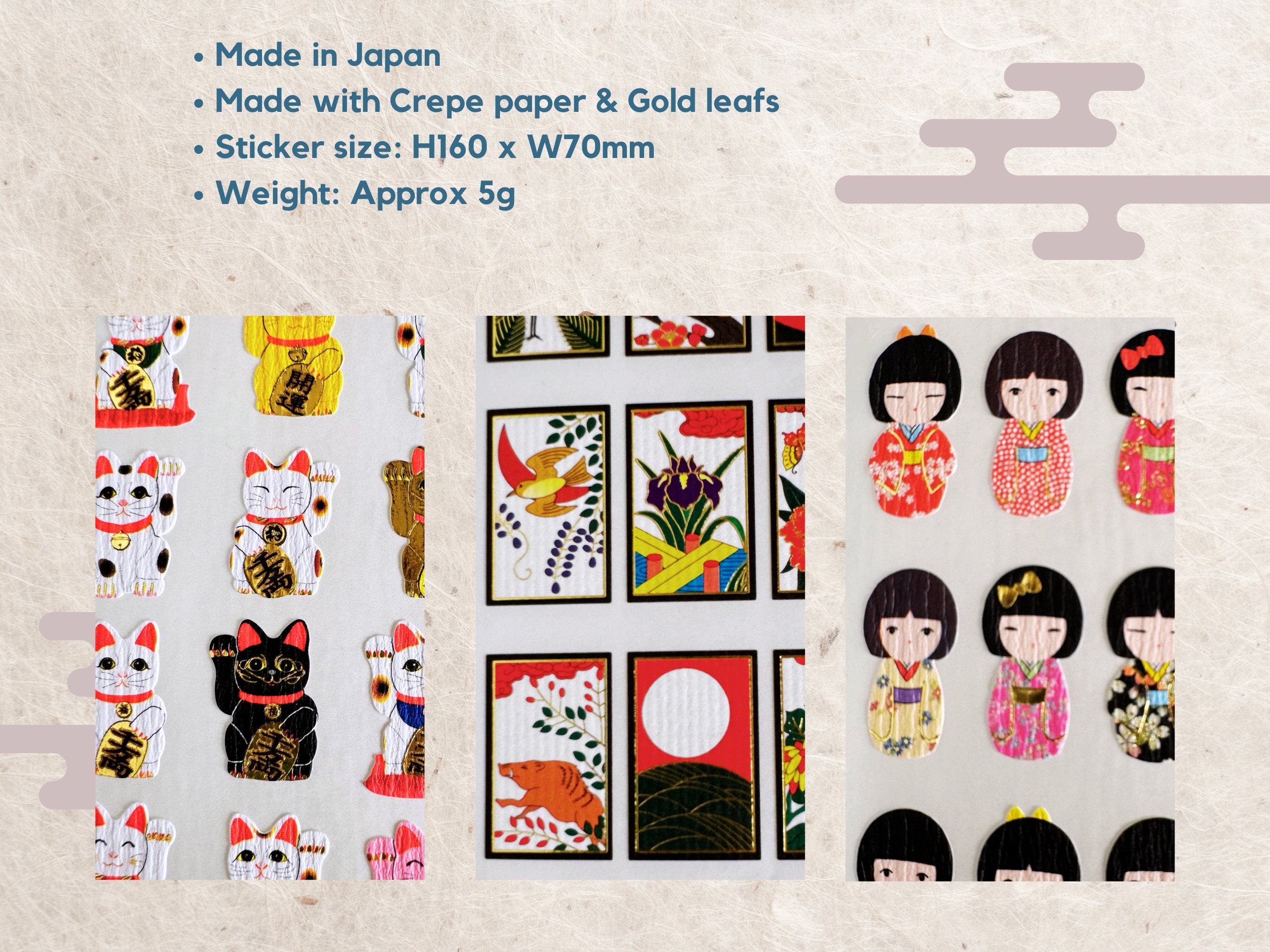 Mt. Fuji Stickers Washi-style Crepe Paper With Gold Accents - Etsy