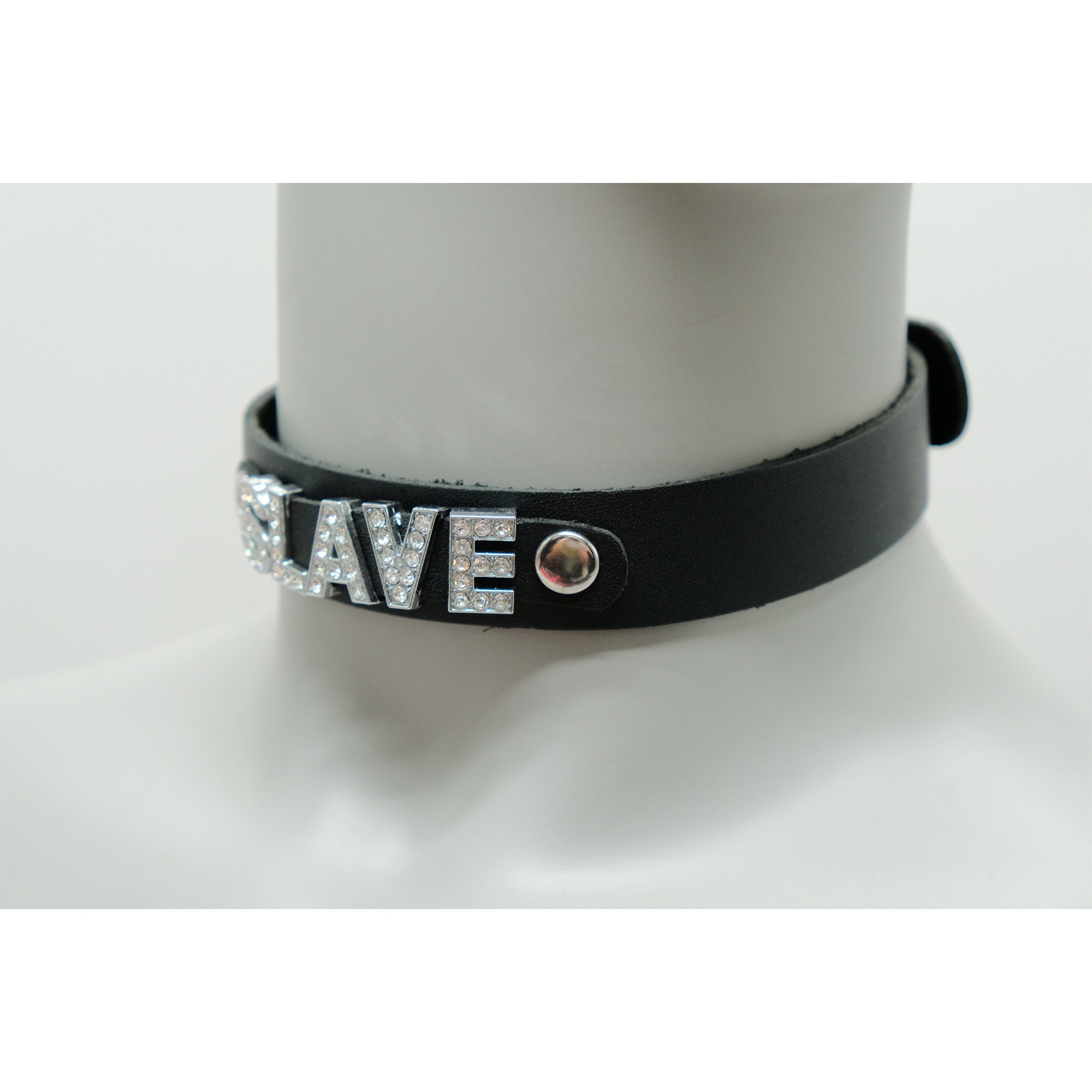 SLAVE Choker Genuine Leather Choker Collar Black Leather Choker With ...