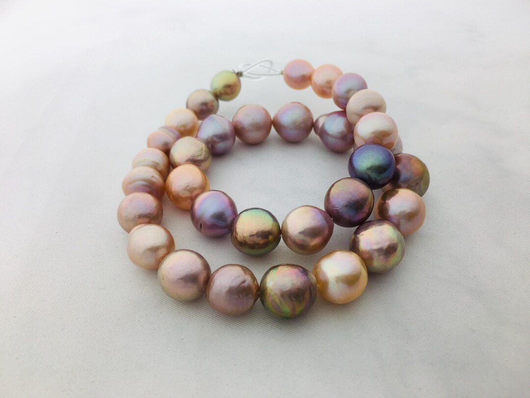 Natural High Luster Mixed Color Edison Pearl Strand With Rainbow Color ...
