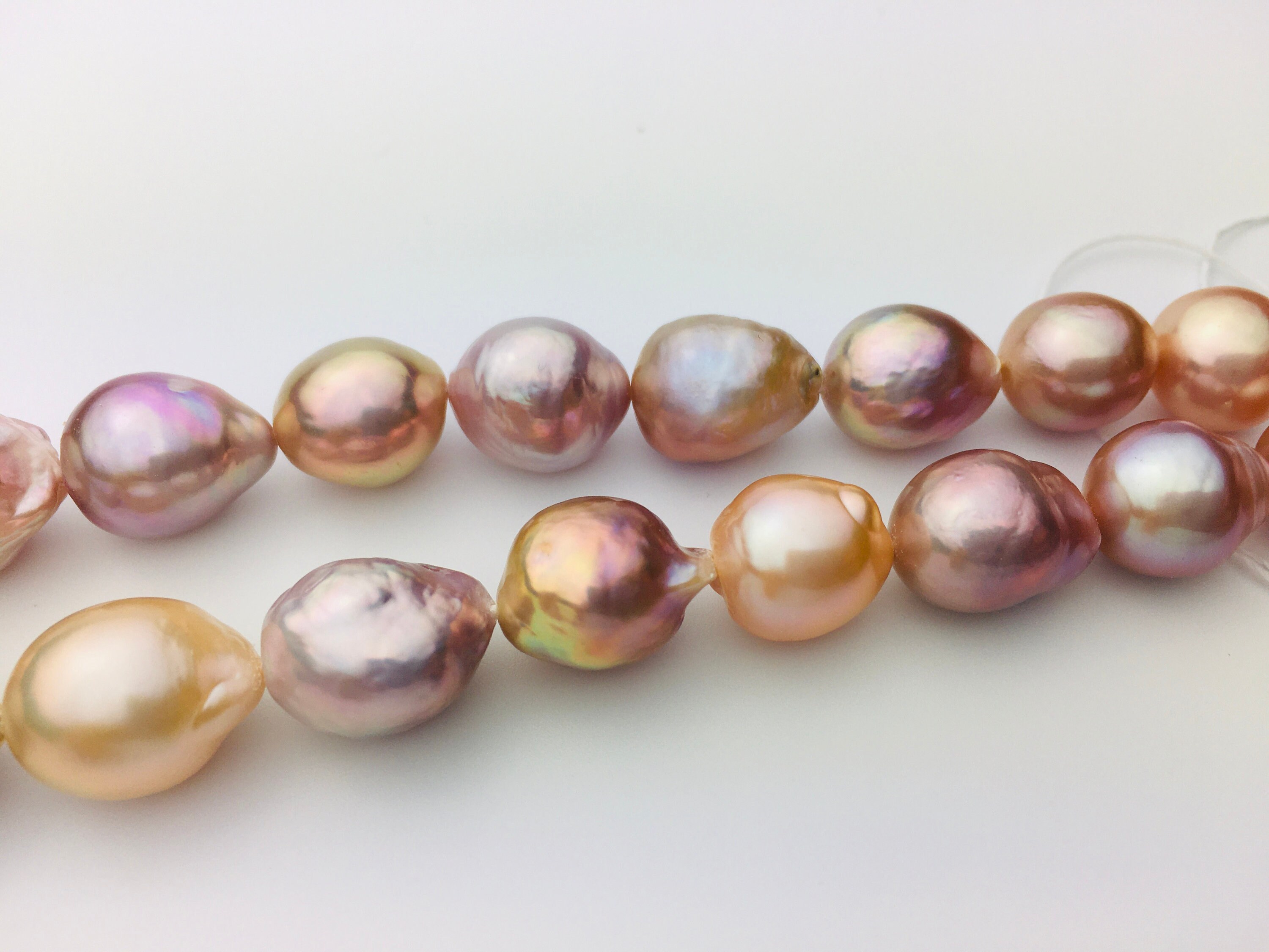 Light Metallic Baroque Loose Pearl Strand,kasumi Like Baroque Pearl ...