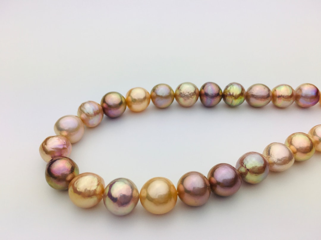 Natural Large Edison Pearl Strand With Metallic Color,rainbow Edison ...