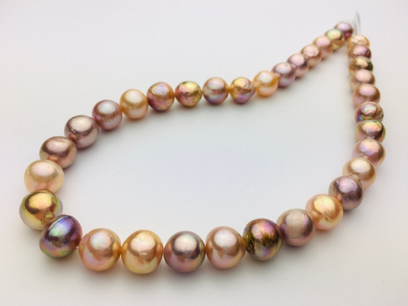 Natural Metallic Green Edison Pearl Strand With Purple Color,natural ...