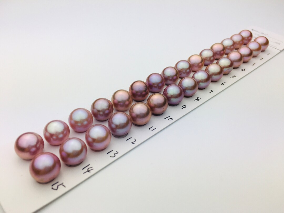 AAAAA Natural Deep Metallic Purple Edison Pearl Pair for Earrings ...