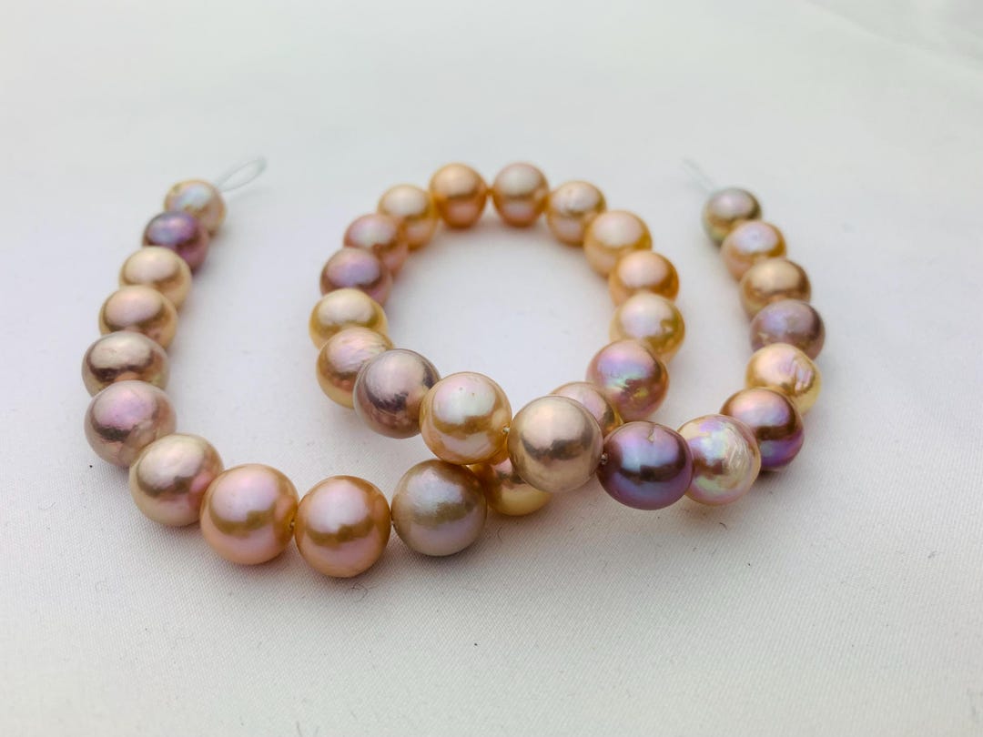 Kasumi Like Edison Pearl Strand for Necklace Design,metallic Color ...