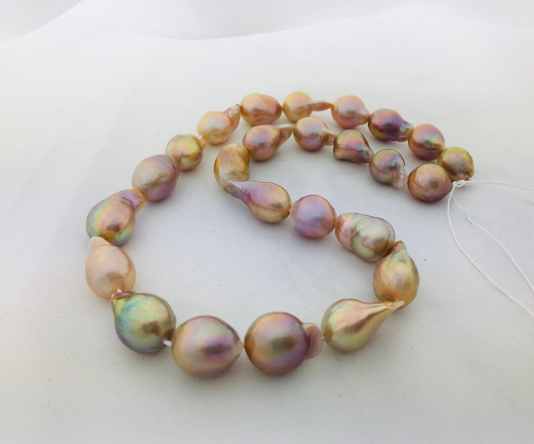 Kasumi Like Baroque Pearl Strand for Necklace Design,metallic Color ...