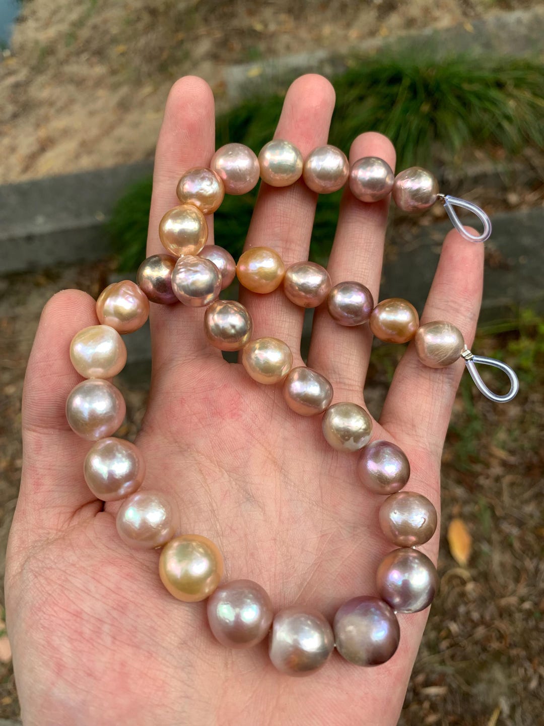 Natural Light Metallic Edison Pearl Strand for Necklace Design,natural ...