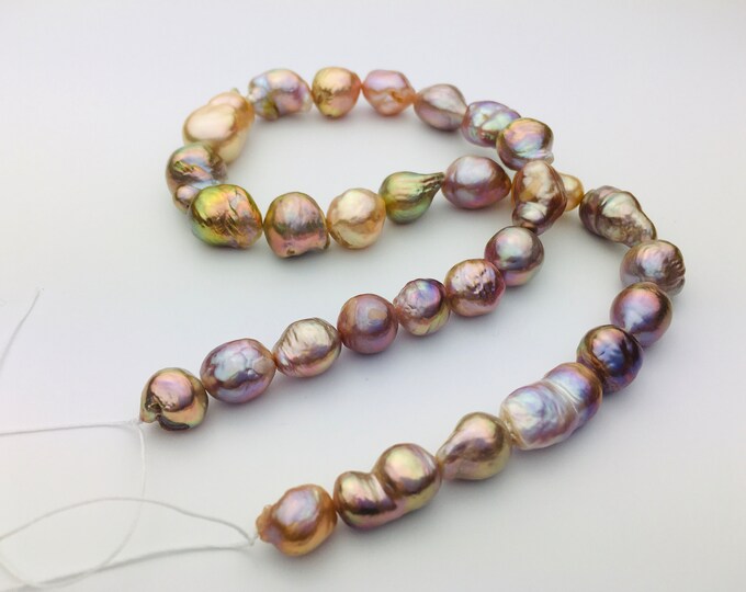 Kasumi Like Baroque Pearl Strand for Necklace Design,metallic Baroque ...