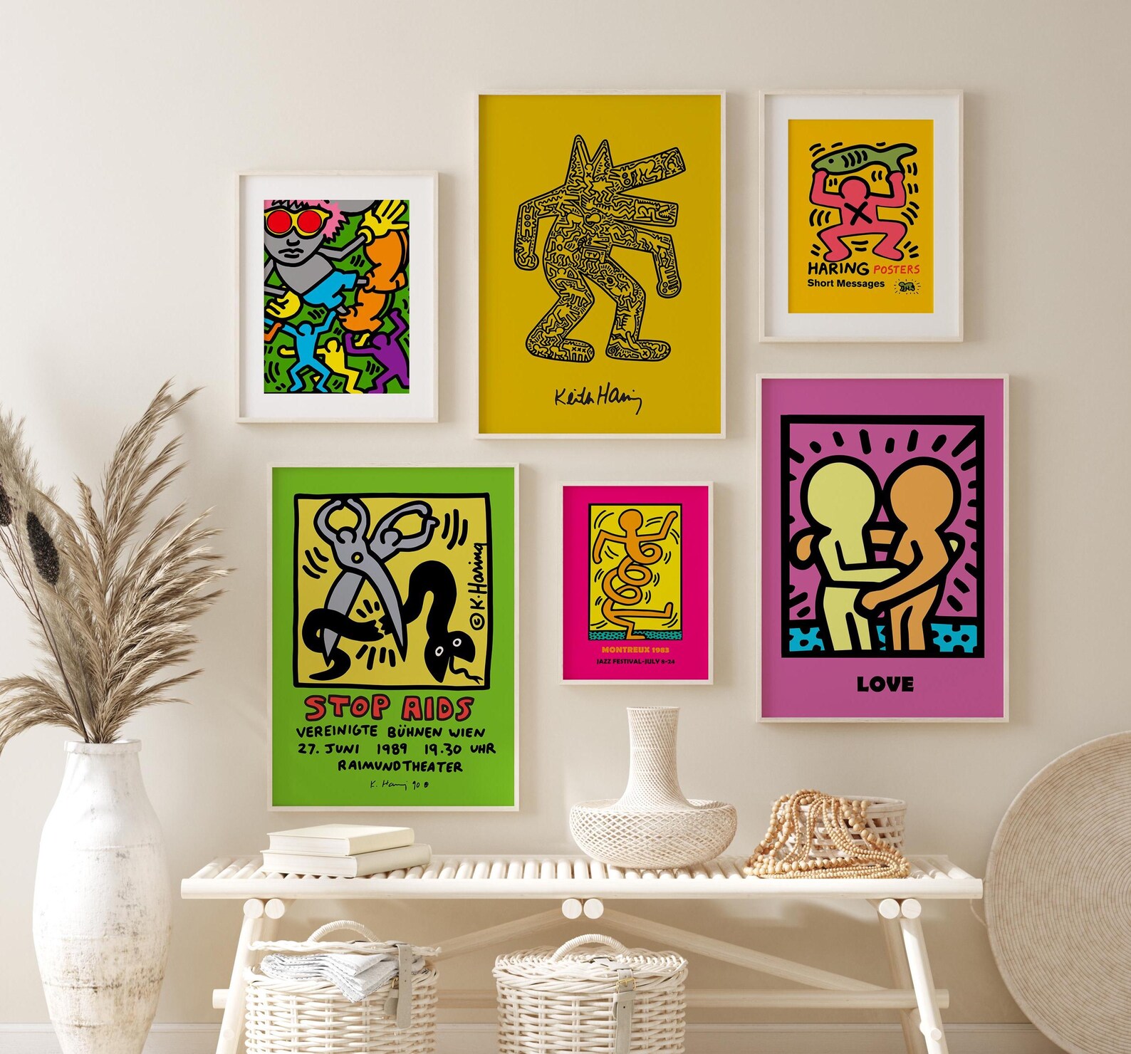 Keith Haring Prints | Digital Download Art | Colorful Pop Art Posters ...