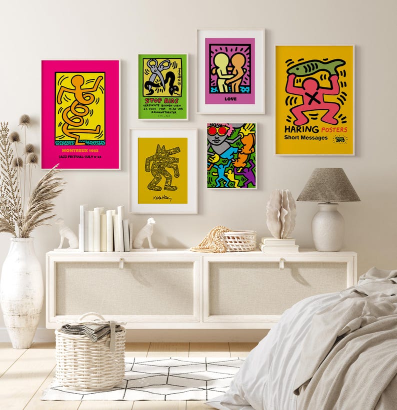 Keith Haring Prints | Digital Download Art | Colorful Pop Art Posters ...