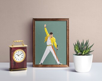 Freddie Mercury Music Poster - Etsy