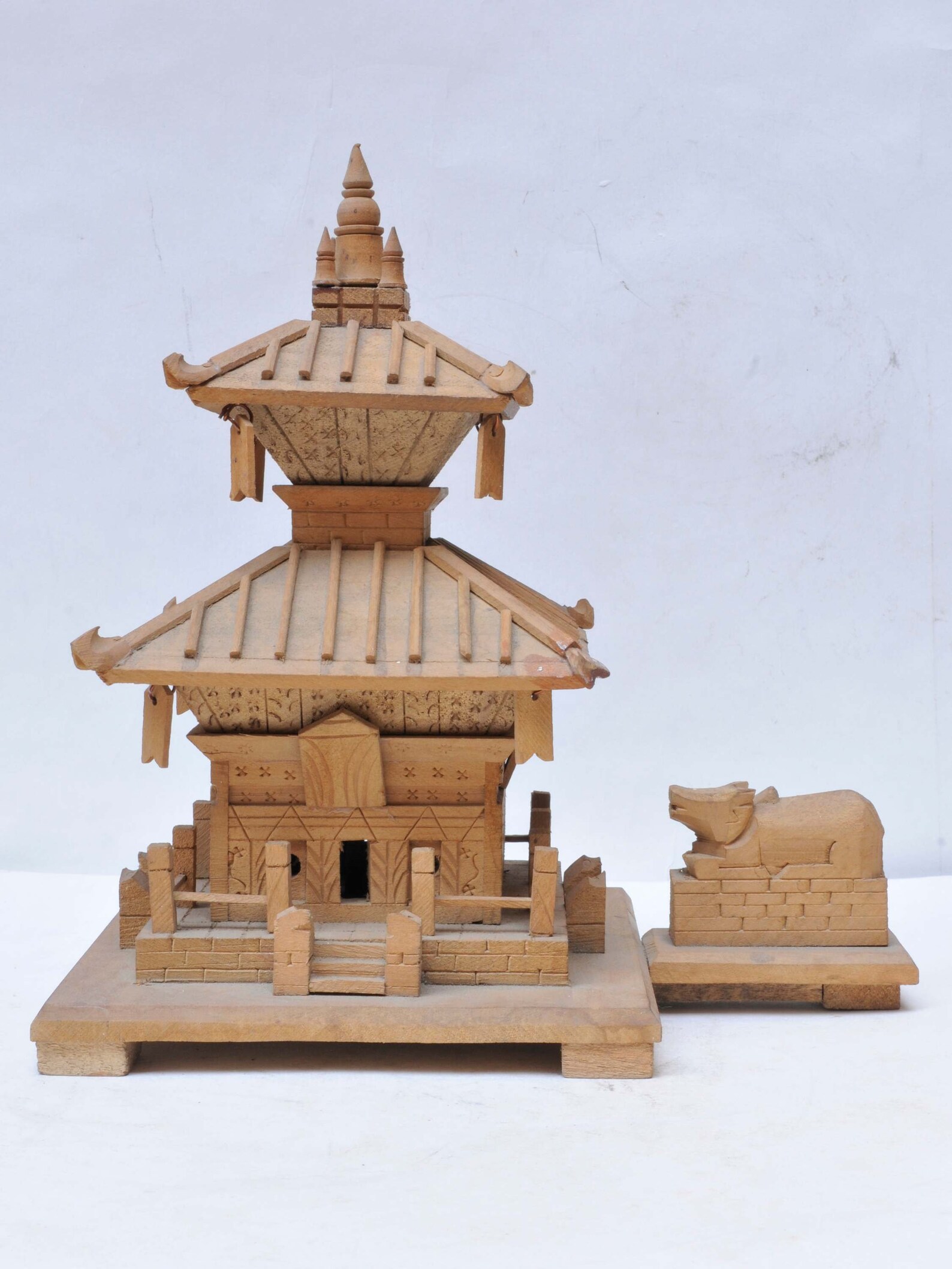 9 Inch, Nepali Handmade Replica of Pashupatinath Temple, Color Option ...