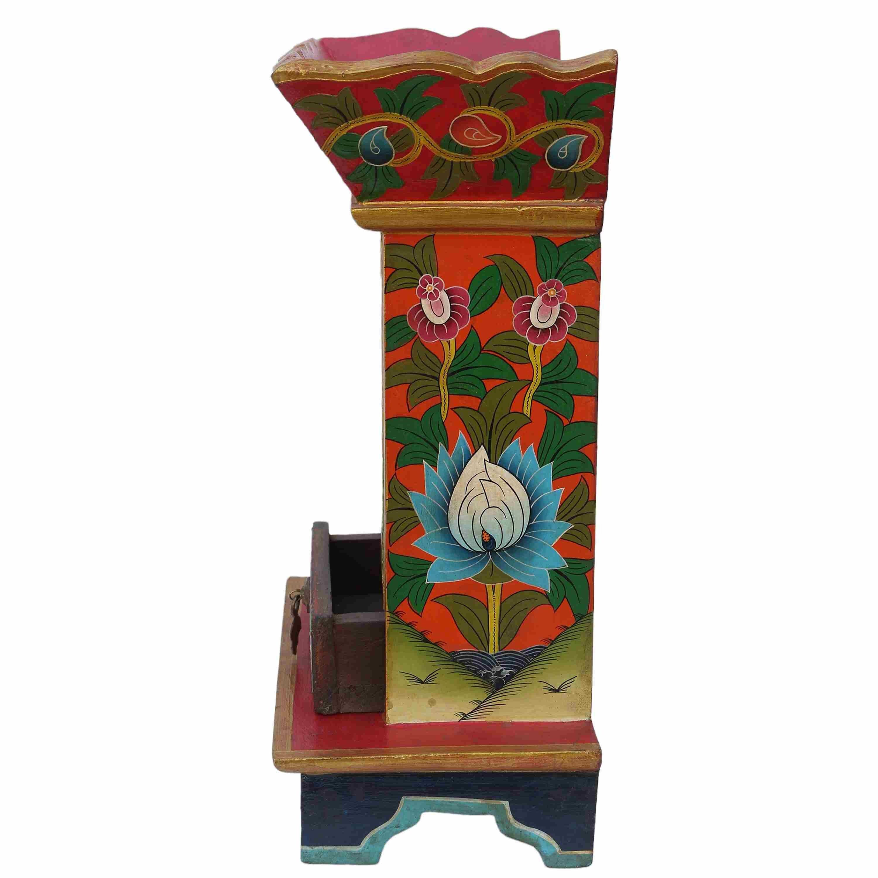 Traditional Tibetan, Altar Chesum Box Thangka Color Painted. Handmade ...