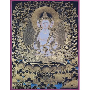 24 Inch, Maha Virochana Thangka Painting, Karma Gadri Art, Handmade ...