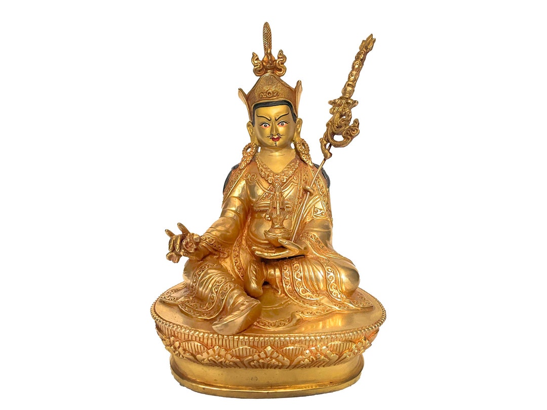 9 Inch, Handmade Nepali Statue of Guru, Full Gold Plated - Etsy
