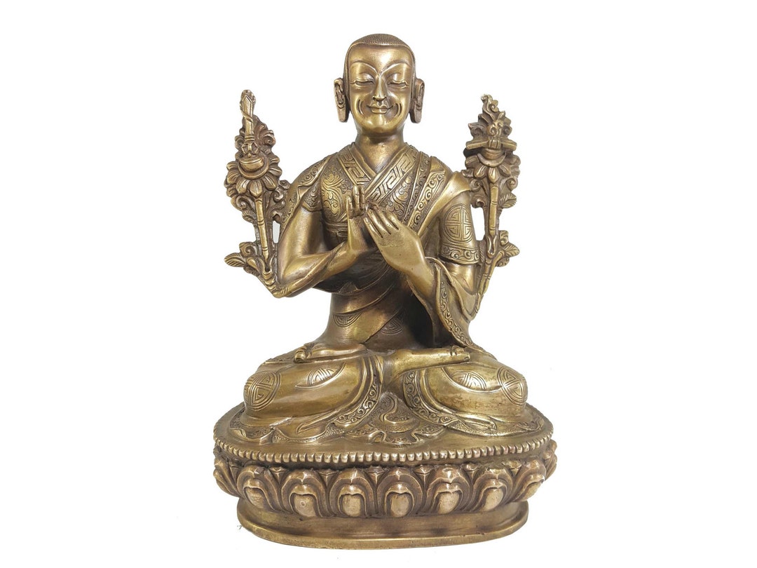 7 Inch, Statue of Tsongkhapa Bronze Finishing - Etsy