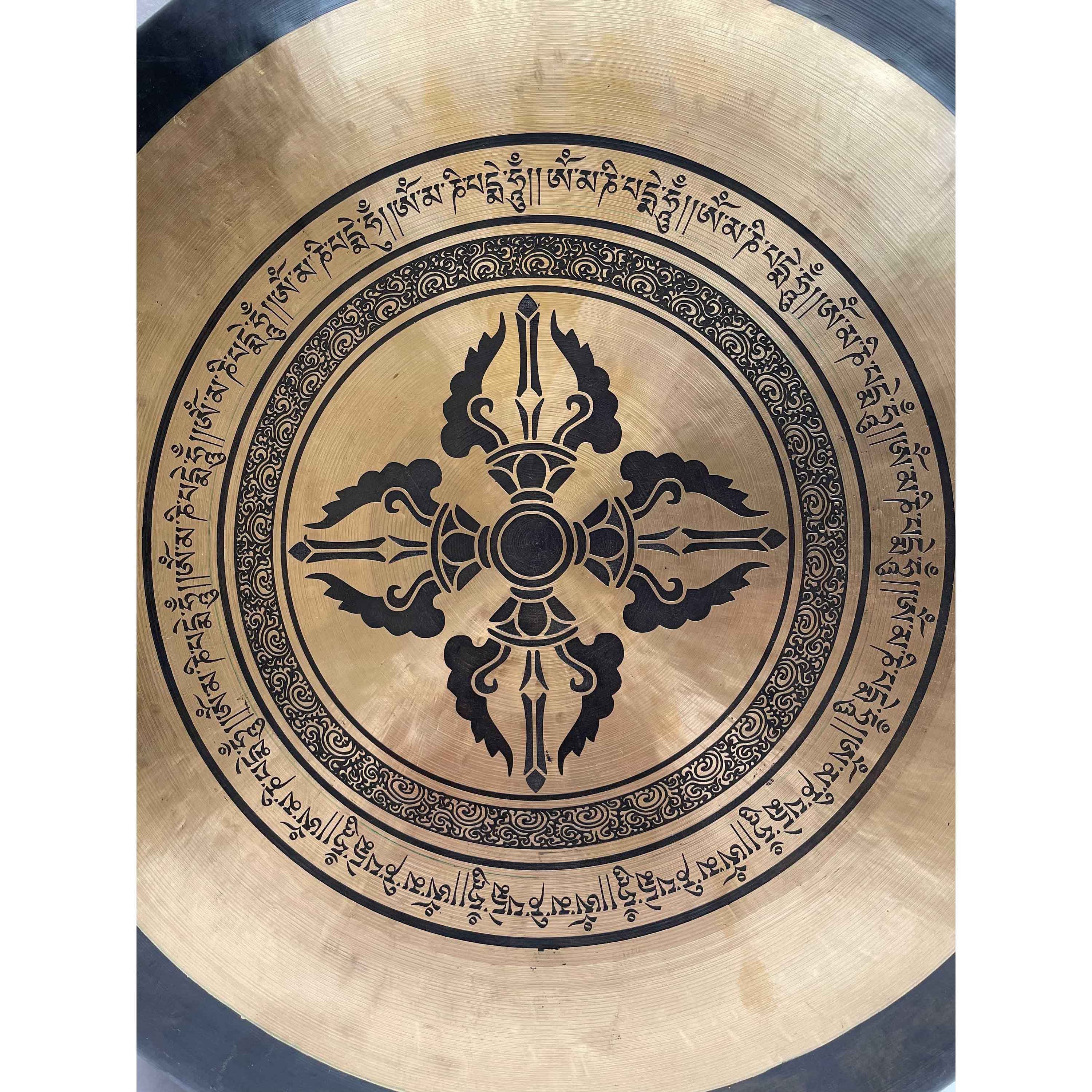 16 Inch Tibetan Handmade Gongs Double Dorje Design High - Etsy